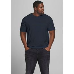 Jack & Jones PlusSize Herren T-Shirt "NOA TEE", blau, Basic, Gr. 4XL, JACK & JONES PLUSSIZE, unifarben, Single Jersey, Obermaterial: 100% Baumwolle, Shirts, mit