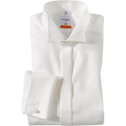 OLYMP Herren Smokinghemd "Luxor modern fit", beige, Gr. 38, Web, Obermaterial: 100% Baumwolle, Hemden