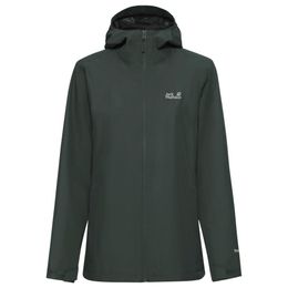Jack Wolfskin Damen Regenjacke "OUTROVERT 2L JKT W"sago palm, Gr. L, unifarben, Web, Obermaterial: 100% Polyester. Futter: 100% Polyester, Jacken,