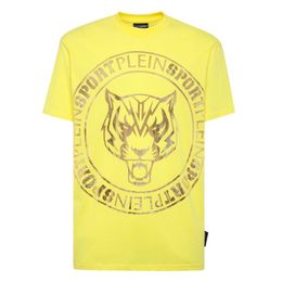 Plein Sport Herren T-Shirt "Tiger", gelb, Gr. M, Obermaterial: 100% Baumwolle, Shirts