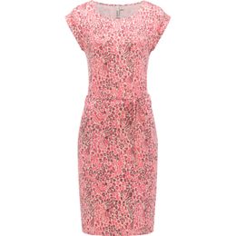 Ragwear Damen Sommerkleid "Taggien Print", rosa, Gr. XL, Material: 95% Viskose, 5% Elasthan, Kleider, Leichtes, bequemes Midikleid mit Muster