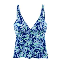 Vivance Damen B&uuml;gel-Tankini-Top "Jelly", blau, Gr. 44, bedruckt, Recycling-Polyamid, Bikini-Oberteile, mit buntem Print