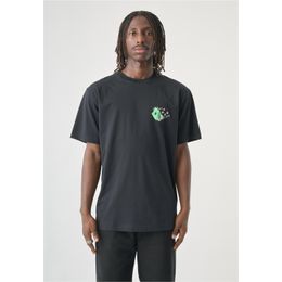 Cleptomanicx Herren T-Shirt "Camp Classic Tee", schwarz, Gr. M, bedruckt, 100% Baumwolle, Shirts, mit coolem R&uuml;ckenprint