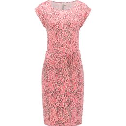 Ragwear Damen Sommerkleid "Taggien Print"pink, Gr. XS, Material: 95% Viskose, 5% Elasthan, Kleider, Leichtes, bequemes Midikleid mit Muster