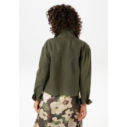 Aniston CASUAL Damen Jeansjacke, gr&uuml;n, Gr. 42, unifarben, Twill, Obermaterial: 100% Baumwolle, Jacken, mit tonigen Kn&ouml;pfen zu schlie&szlig;en