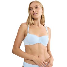 Triumph Damen Balconette-BH "Body Make-Up Illusion", Gr. 90light blau, Microtouch, Obermaterial: 49% Polyamid, 36% Polyester, 15% Elasthan,