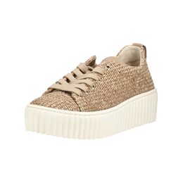 Gabor Damen Plateausneaker "Gabor Sneaker Textil", Gr. 41, beige, Textil, Schuhe