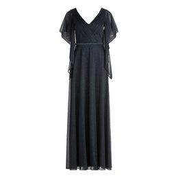 Vera Mont Damen Abendkleid "Damen im Glitzer-Look", blau, Gr. 46, Netz, Obermaterial: 100% Polyester. Besatz: 100% Polyester. Futter: 100% Polyester,
