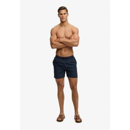 Superdry Badeshorts "ESSENTIAL 16 SWIM SHORT"nautical navy, Gr. S, unifarben, Web, Polyester, Badehosen, Kunstfaser, relaxed fit