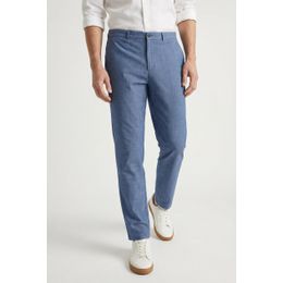 OLYMP Herren Chinohose "Jogg Jersey Toronto"blau, Gr. 32, meliert, unifarben, Jersey, Obermaterial: 50% Viskose, 45% Polyester, 5% Elasthan, Hosen,