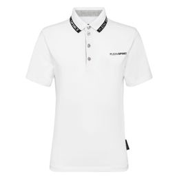 Plein Sport Damen Poloshirt "Poloshirt", wei&szlig;, Gr. M, Obermaterial: 100% Baumwolle, Shirts