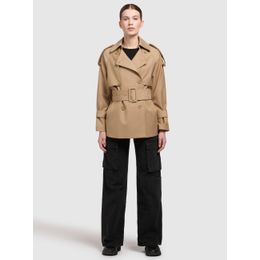 Khujo Damen Trenchcoat "ELINA", beige, Gr. M, unifarben, 68% Polyester, 32% Viskose, M&auml;ntel