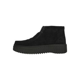 Clarks Damen Schn&uuml;rschuh "Torhill Moss Black", Gr. 36, schwarz, Leder, Schuhe, mit markanter, gerippter Sohle