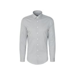 Businesshemd Seidensticker "Slim", Herren, Gr. XL (43), normale &Auml;rmell&auml;ngen, sage gr&uuml;n, 67% Baumwolle, 29% Polyester, 4% Elasthan, bedruckt, slim fit, 2-Knopf-Manschette, Hemden, Slim 1/1 Kentkragen Druck