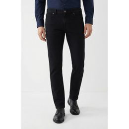 OLYMP Herren 5-Pocket-Jeans "Oskar", schwarz, Gr. 30, Denim/Jeans, Obermaterial: 98% Baumwolle, 2% Elasthan, Jeans