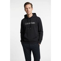 Calvin Klein Herren Kapuzensweatshirt "LS EU 350TERRYHOODIE"schwarz, Gr. S, unifarben, Sweatware, Obermaterial: 100% Baumwolle, Sweatshirts, Regular