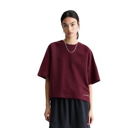 Marc O'Polo Damen Sweatshirt "aus reinem Organic Cotton"merlot rot, Gr. M, MARC O'POLO DENIM, unifarben, Obermaterial: 100% Baumwolle, Sweatshirts