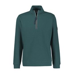 Lerros Herren Sweater "SELANIK"soft teal, Gr. L, unifarben, Sweatware, Obermaterial: 90% Baumwolle, 10% Polyester, Sweatshirts, Troyerkragen mit