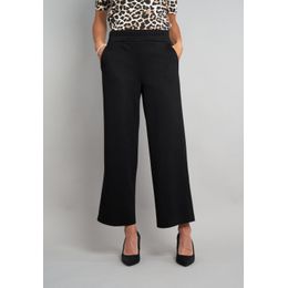 Seidel Moden Damen 7/8-Hoseschwarz, Basic, Gr. 44, unifarben, Single Jersey, Obermaterial: 50% Polyester, 45% Viskose, 5% Elasthan, Hosen, in