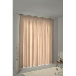 Vorhang WIRTH, B:150cm H:145cm, beige, Jacquard, Baumwolle, Leinen, Modal, Wohnzimmer, Gardinen, "Wiessee"