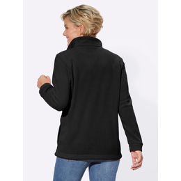 Casual Looks Damen Fleecejacke, schwarz, Gr. 23, unifarben, 100% Polyester, Jacken