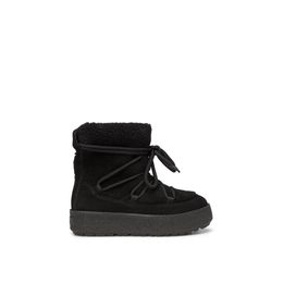 Marc O'Polo MARC O'POLO Damen Winterboots "mit flauschigem Warmfutter", Gr. 38, schwarz, Obermaterial: 100% Leder (Rind), unifarben, Schuhe