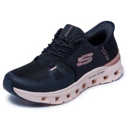 Slip-On Sneaker Skechers "GLIDE-STEP PRO", Damen, Gr. 37, schwarz, ros&eacute;goldfarben, Textil, Schuhe, Slipper, Freizeitschuh, Halbschuh mit Handsfree Slip Ins Funktion
