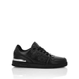 Plein Sport Damen Sneaker "Low-Top-Sneaker", Gr. 38, schwarz, Schuhe