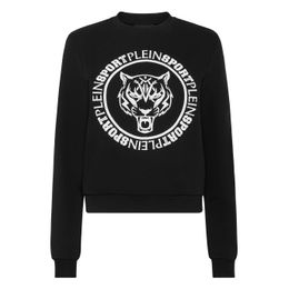 Plein Sport Damen Sweatshirt "Sweatshirt", schwarz, Gr. XL, Obermaterial: 88% Baumwolle, 12% Polyester, Sweatshirts