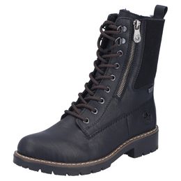 Rieker Damen Winterstiefelette, Gr. 42, schwarz, Lederimitat, unifarben, Schuhe, Winterboots, Schn&uuml;rboots mit wasserabweisender RiekerTEX-Membran