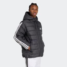 Herren Steppjacke "ESSENTIALS CLIMAWARM 3-STREIFEN SYNTHETIC DOWN"schwarz, Gr. XXXL, adidas Sportswear, Obermaterial: 100% Polyester, Jacken
