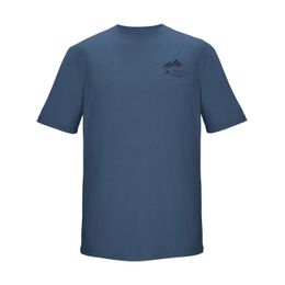 Killtec Herren T-Shirt "KOS 51 MN TSHRT"dunkelblau, Gr. L, Obermaterial: 65% Polyester, 30% Baumwolle, 5% Elasthan, Shirts, Melange-Optik, grafischer