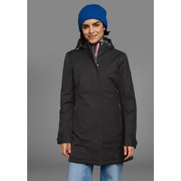 Polarino Damen Funktionsmantel, schwarz, Gr. 42, Web, Obermaterial: 100% Polyester. Futter: 100% Polyester. Kapuzenfutter: 100% Polyester.