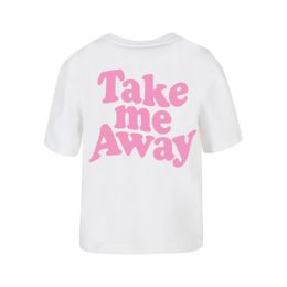 MISS TEE Damen T-Shirt "Miss Tee Take Me Away Tee", wei&szlig;, Gr. XL, bedruckt, 100% Baumwolle, Shirts