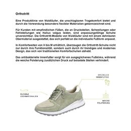 Waldl&auml;ufer WALDL&Auml;UFER Damen Sneaker "HAVY-Soft", Gr. 8,5, blau, Nubukleder, Textil, Schuhe, Freizeitschuh, Halbschuh, Schn&uuml;rschuh in Komfortweite H (=sehr weit)