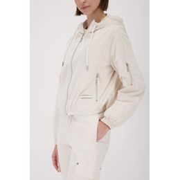 monari Damen Kurzjacke "Basic Glanznylon", beige, Gr. 42, unifarben, Web, Obermaterial: 55% Polyurethan, 45% Polyamid. Futter: 100% Polyester,