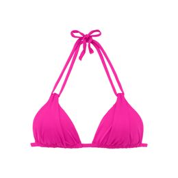 s.Oliver Damen Triangel-Bikini-Top "Spain", pink, Gr. 42, unifarben, Microfaser, Microfaser, Bikini-Oberteile, mit Raffung und Doppeltr&auml;ger