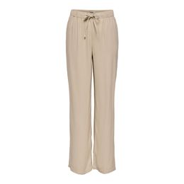 Only Damen Schlupfhose "ONLGOA MW LINEN BL PULL-UP PANT CC PNT"oxford tan, Gr. S, unifarben, Web, Obermaterial: 70% Viskose, 30% Leinen, Hosen, mit