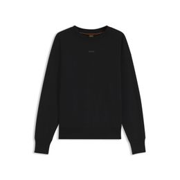 BOSS Orange Damen Sweatshirt "Eteia Premium Damenmode", schwarz, Gr. XS, unifarben, Strick, Obermaterial: 100% Baumwolle, Sweatshirts, oversized,
