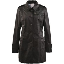 Fuchs & Schmitt FUCHS SCHMITT Damen Outdoorjacke, schwarz, Gr. 40, clean, unifarben, Web, Obermaterial: 58% Baumwolle, 42% Polyester, Jacken, in Trenchoptik