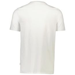 LINDBERGH Herren T-Shirt, wei&szlig;, Gr. L, unifarben, Single Jersey, Obermaterial: 100% Baumwolle, Shirts, mit Logo und Rundhalsausschnitt