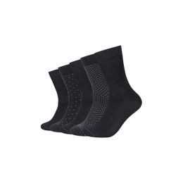 Socken Camano "Socken 5er Pack", Damen, Gr. 39-42, schwarz mix, 54% Baumwolle, 28% Polyester, 16% Polyamid, 2% Elasthan, uni, Socken Socken, 5er Pack Ca-soft Bund ohne Druckgef&uuml;hl, Superfeine, gek&auml;mmte Baumwolle