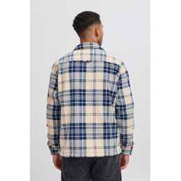 Blend Herren Langarmhemd "BHBAKI Shirt", blau, Gr. M, kariert, Web, Obermaterial: 100% Polyester, Hemden, Regular Fit, aus Polyester, kariertes