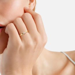 EASTSIDE Damen Solit&auml;rring "ES2007", 56, Edelstahl, 1,4mm, gold, Edelstahl, Fingerringe