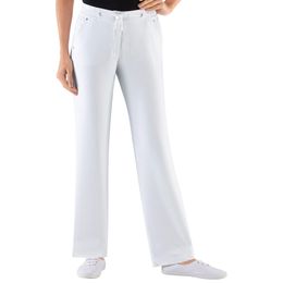 Casual Looks Damen Bootcuthose, wei&szlig;, Gr. 36, meliert, unifarben, 100% Baumwolle, Hosen