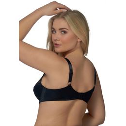 ELBRINA Damen B&uuml;gel-BH, Gr. 80, schwarz, Spitze, Obermaterial: 85% Polyamid, 9% Elasthan, 6% Polyester, leicht transparent, unifarben, BHs,