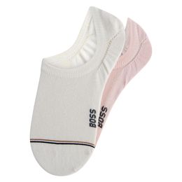 BOSS Damen Businesssocken "2P LC Iconic CC W", Gr. 39light, pastel pink 680, Baumwollmischung, Socken, mit BOSS Stickerei