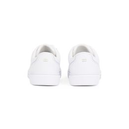 Tommy Hilfiger Damen Plateausneaker "CHIC COURT SNEAKER", Gr. 39, wei&szlig;, Leder, Schuhe, Freizeitschuh, Halbschuh, Schn&uuml;rschuh, goldfarbenes