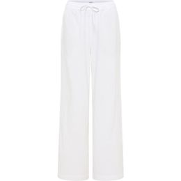 Mustang Damen 5-Pocket-Hose "Damen Style Tuscaloosa", wei&szlig;, Gr. 36, unifarben, Web, 75% Baumwolle, 25% Leinen, Hosen