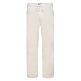 Herren Chinohose "Men Non Denim Chino"hellwei&szlig;, Gr. M, PETROL INDUSTRIES, unifarben, Web, Obermaterial: 55% Leinen, 45% Baumwolle, Hosen, mit